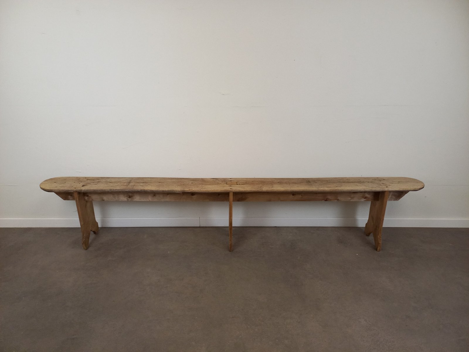 Rustic Oak Bench, 1920s for sale at Pamono