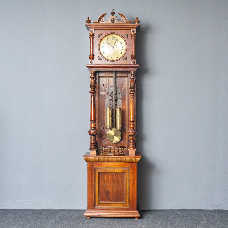 Antique Wooden Grandfather Clock for sale at Pamono