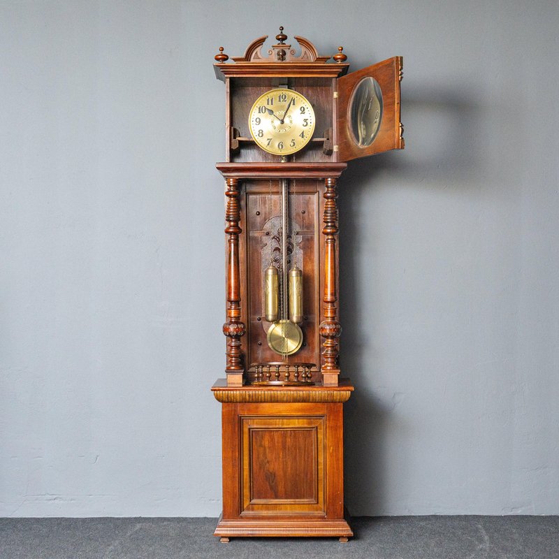 Antique Wooden Grandfather Clock for sale at Pamono
