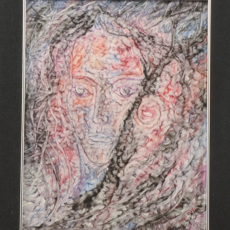 Maya Nagy, Face of a Woman, 1982, Painting for sale at Pamono