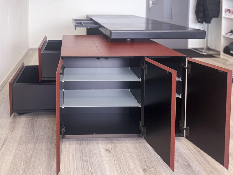 CEO Cube Desk in Leather from Poltrona Frau, Early 2000s for sale at Pamono