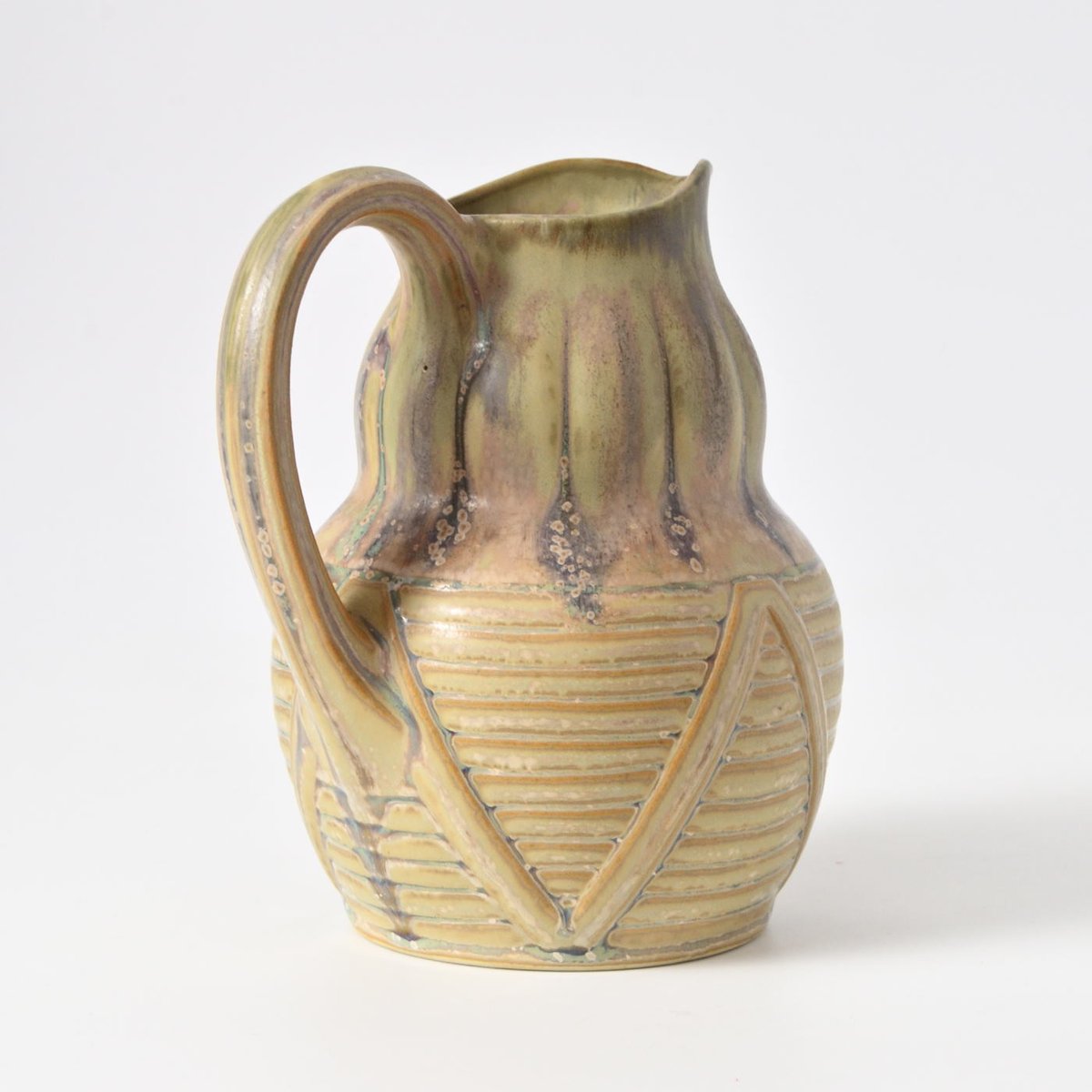 French Drip Glaze Jug from Denbac, 1920s for sale at Pamono