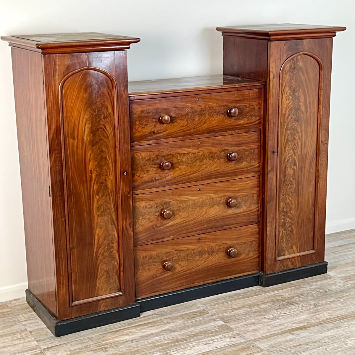 Victorian Flame Mahogany Wardrobe for sale at Pamono