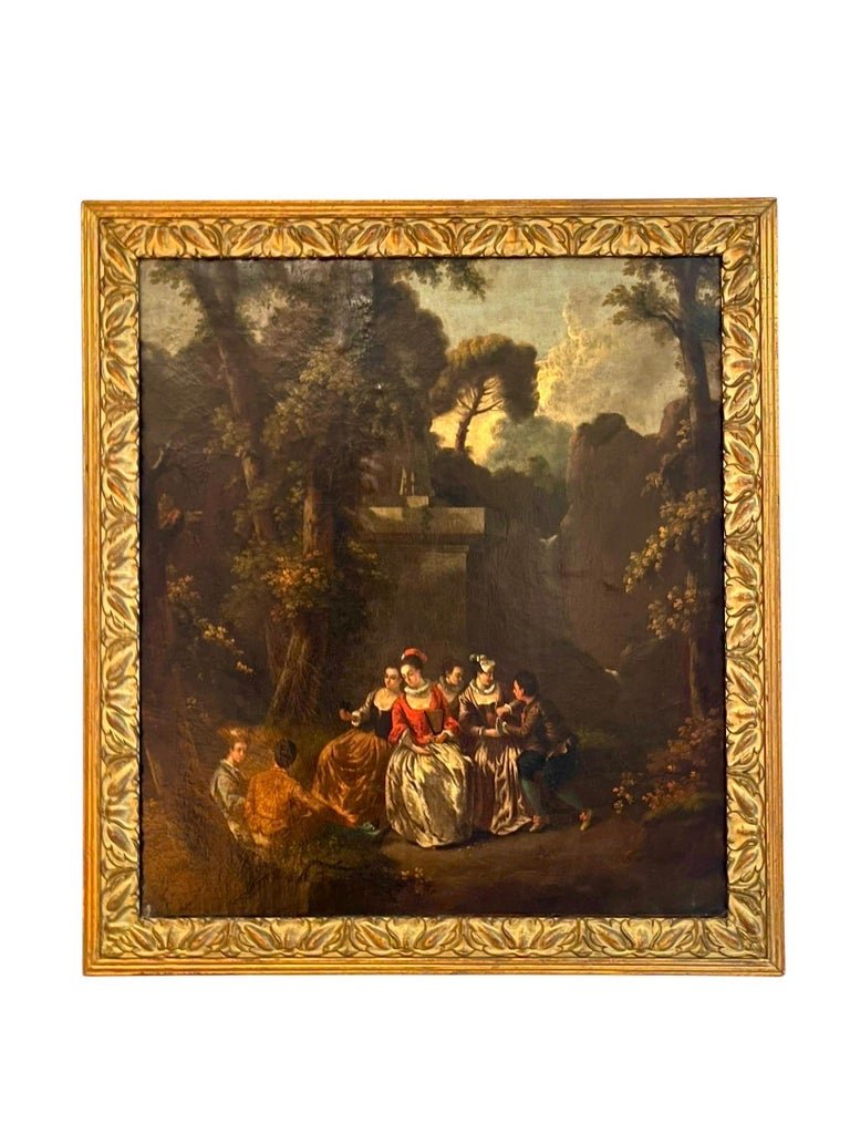After François Boucher, Gallant Scene, 1700s, Oil on Canvas for sale at ...