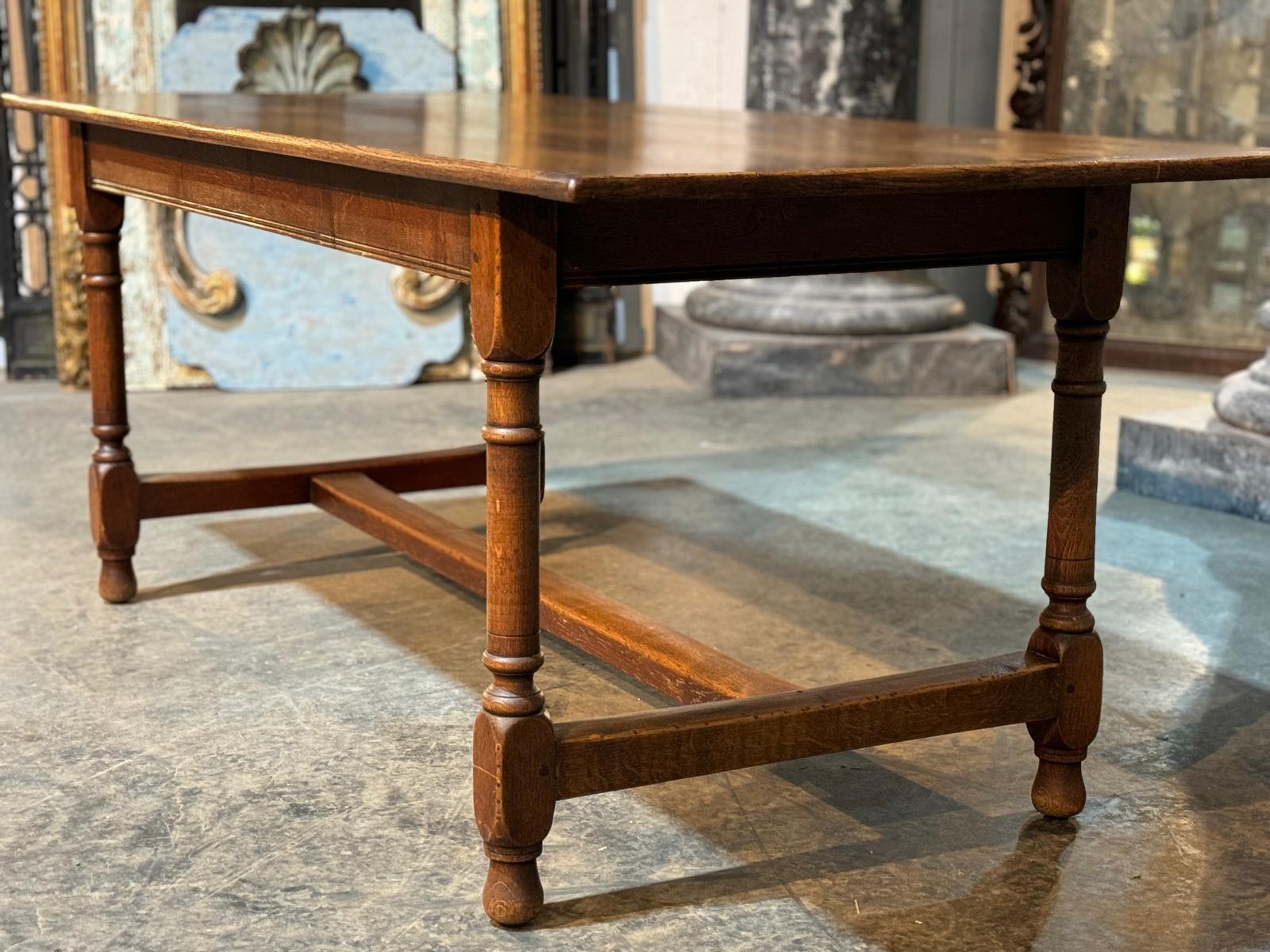 Oak Farmhouse Dining Table, 1920s for sale at Pamono