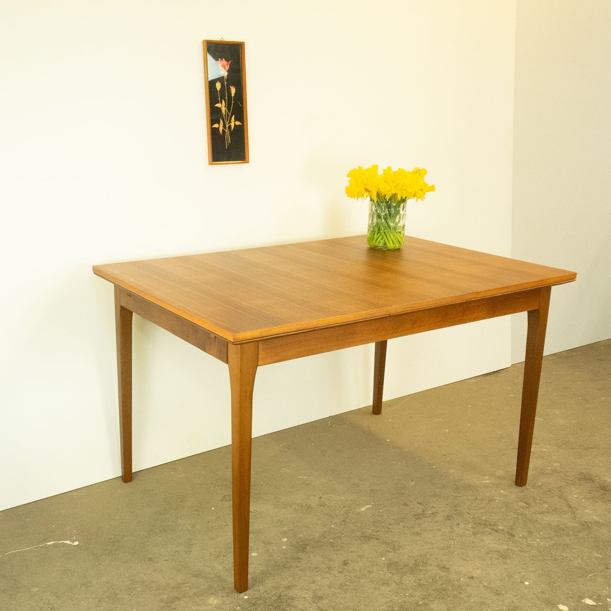 Extendable Dining Table in Walnut & Beech from Lübke, 1960s for sale at ...