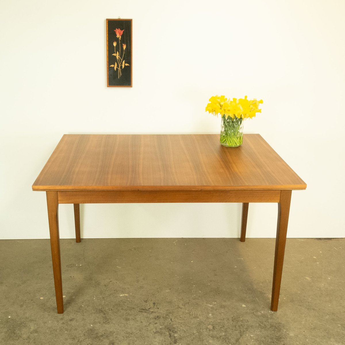 Extendable Dining Table in Walnut & Beech from Lübke, 1960s for sale at ...