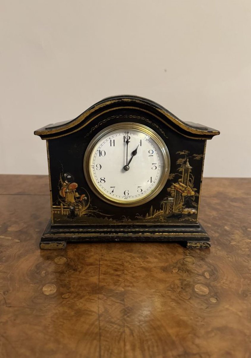Antique Edwardian Chinoiserie Decorated Mantle Clock, 1900 for sale at ...