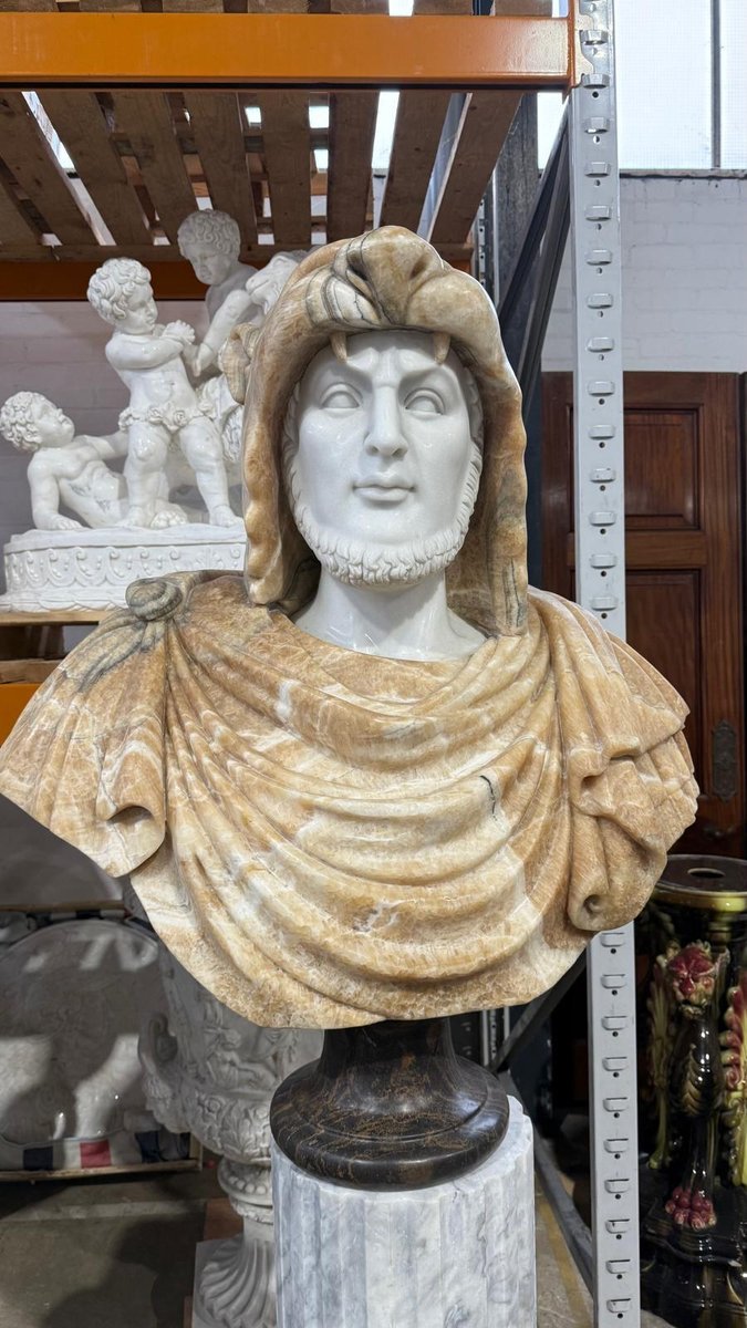 Alexander the Great Bust Sculpture, 20th Century, Marble for sale at Pamono