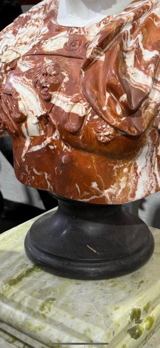 Two Tone Hadrian Roman Emperor Bust Sculpture, 20th Century, Marble for ...