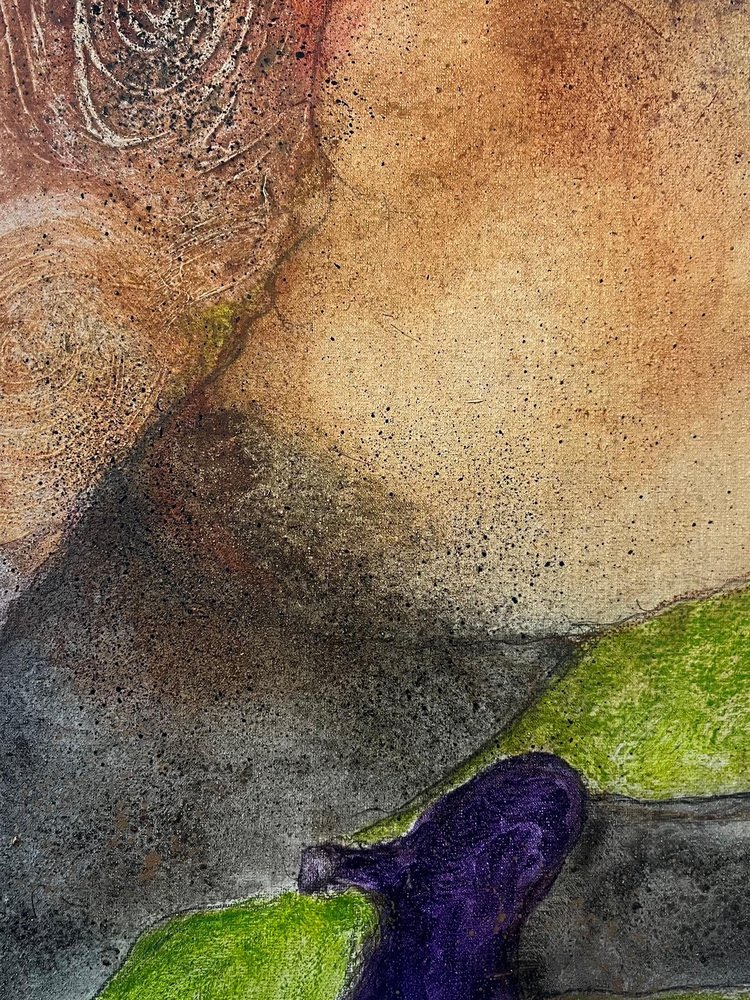 Chantal Kakal Colson, An Angel Passes, Huile sur Toile en vente sur Pamono