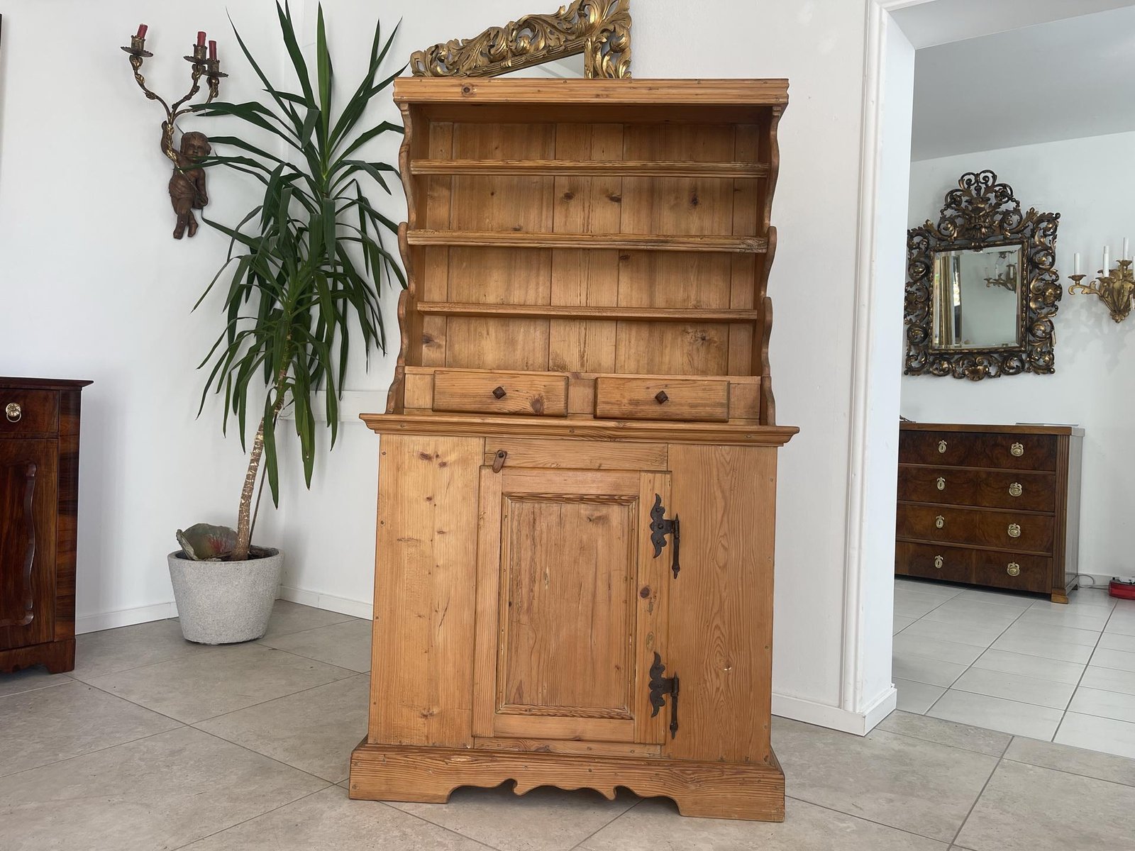 Rustic Spruce Buffet, 1900s for sale at Pamono