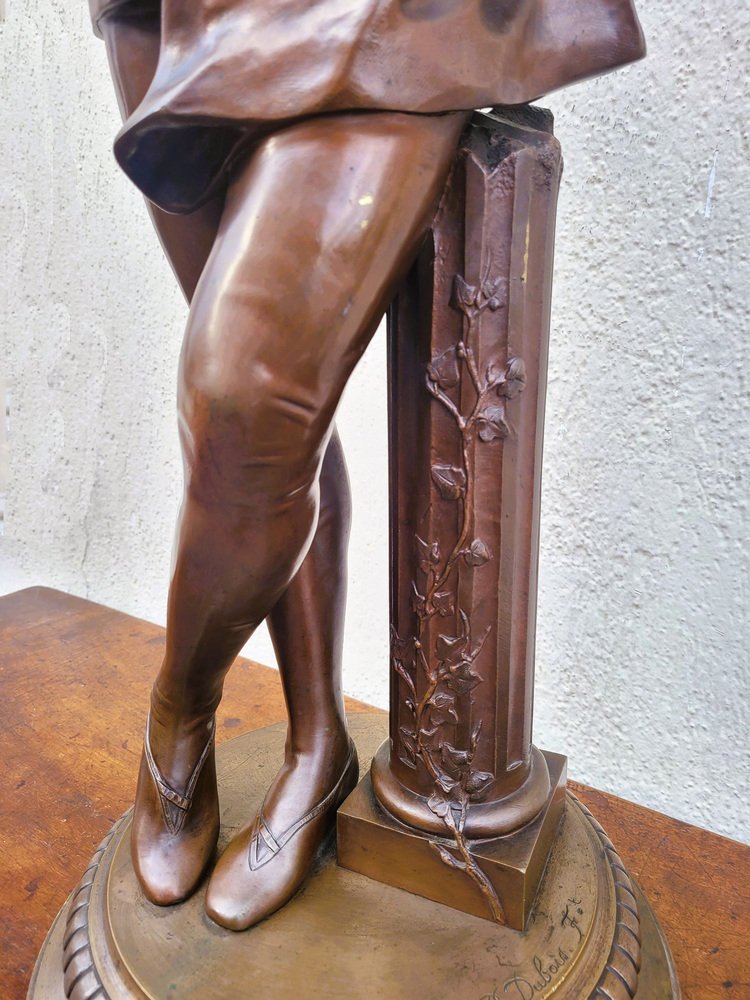 Paul Dubois, The Florentine Singer, 19th Century, Bronze for sale at Pamono