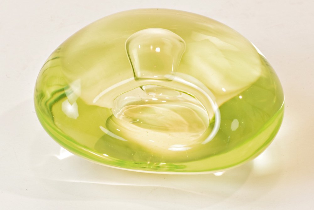 Amorphous Object in Uranium Glass by Antonio Da Ros for Cenedese, Italy ...