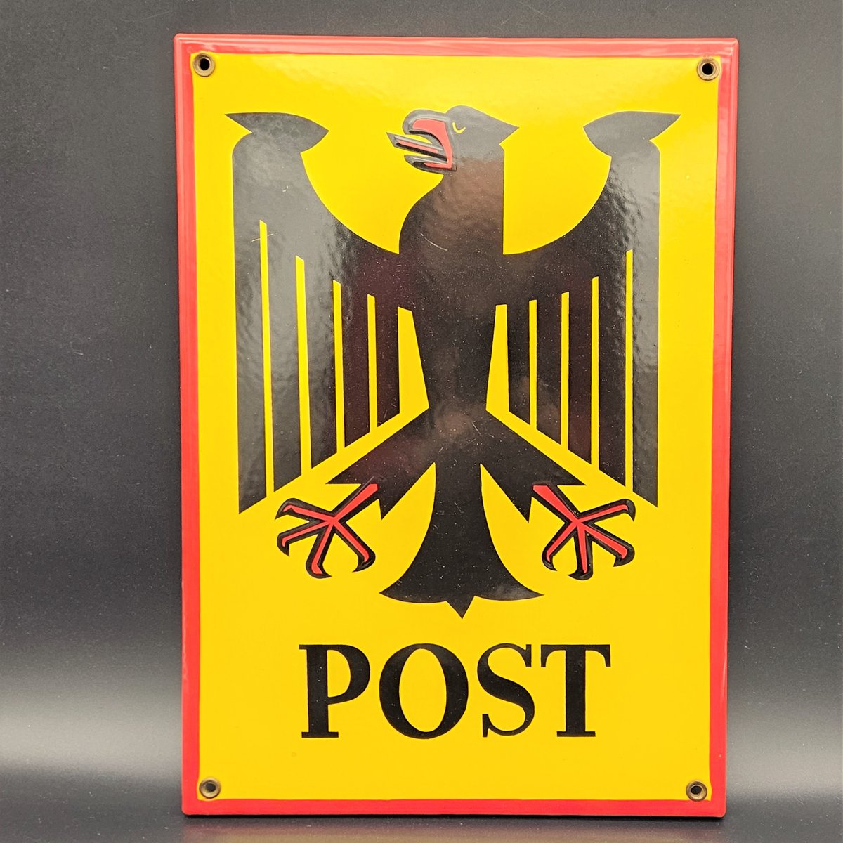 Enamelled Post Advertising Sign, 1950s-1960s for sale at Pamono