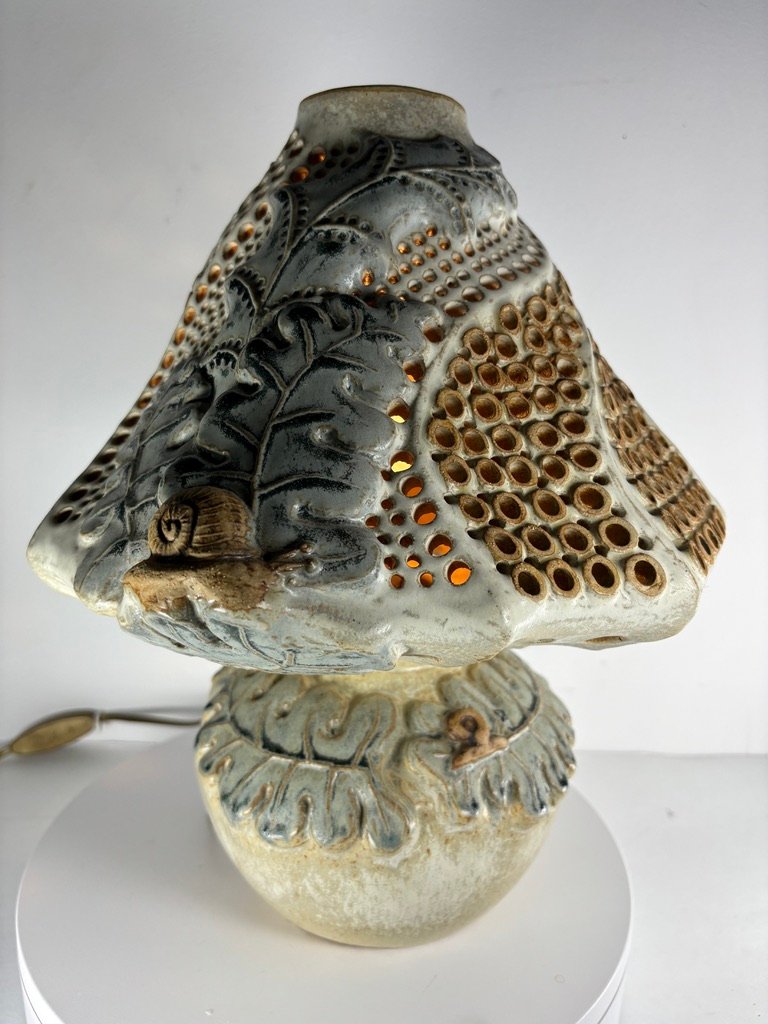 Vintage Ceramic Snail Table Lamp by Bernard Rooke, England, 1970s for ...