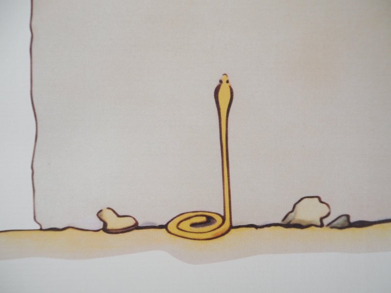 Antoine de Saint-Exupéry, Der kleine Prinz und die Versuchung der Schlange, Lithographie bei ...