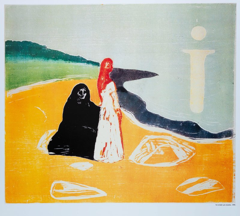 Edvard Munch Two Women on the Beach Poster for sale at Pamono