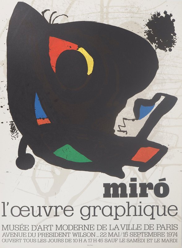 Joan Miro, Surreal Animal, Lithograph for sale at Pamono