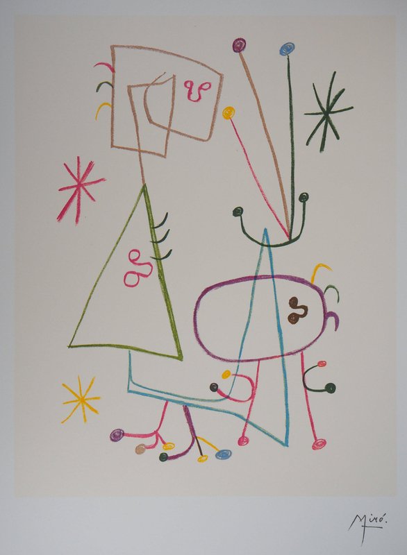 Joan Miro, Star Family, Lithograph for sale at Pamono