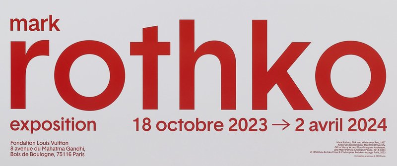 Mark Rothko White over Red Poster for sale at Pamono