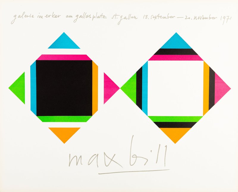 Max Bill, Geometric Composition, Lithograph for sale at Pamono