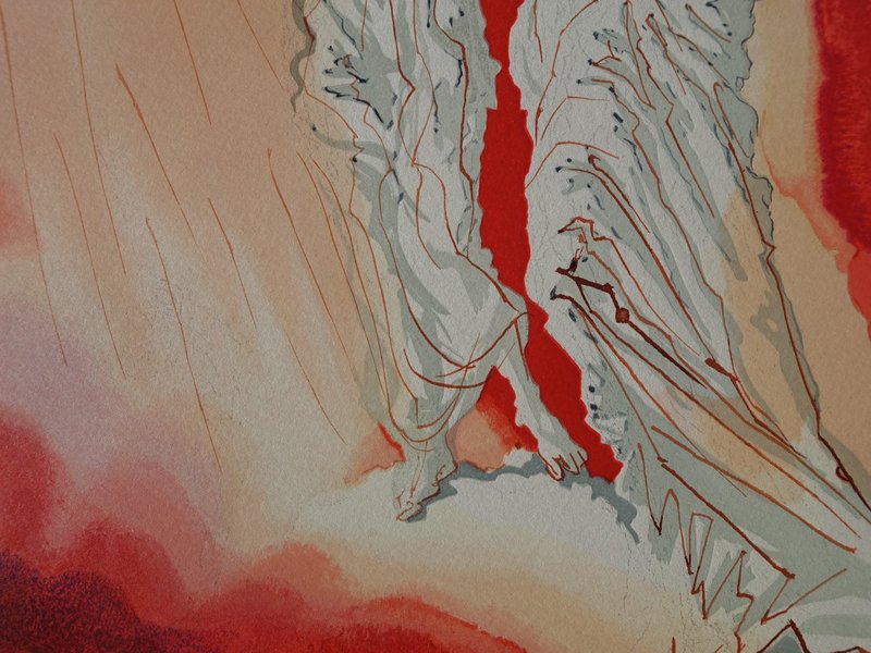 Salvador Dali, The Black Devil, Woodcut for sale at Pamono