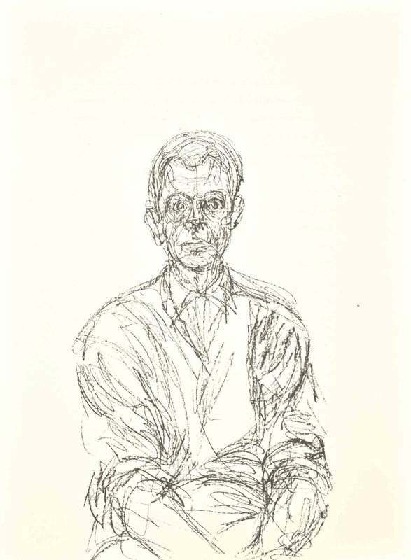 Alberto Giacometti, Bust of a Seated Man (Jacques Dupin), Lithograph, 1961 for sale at Pamono