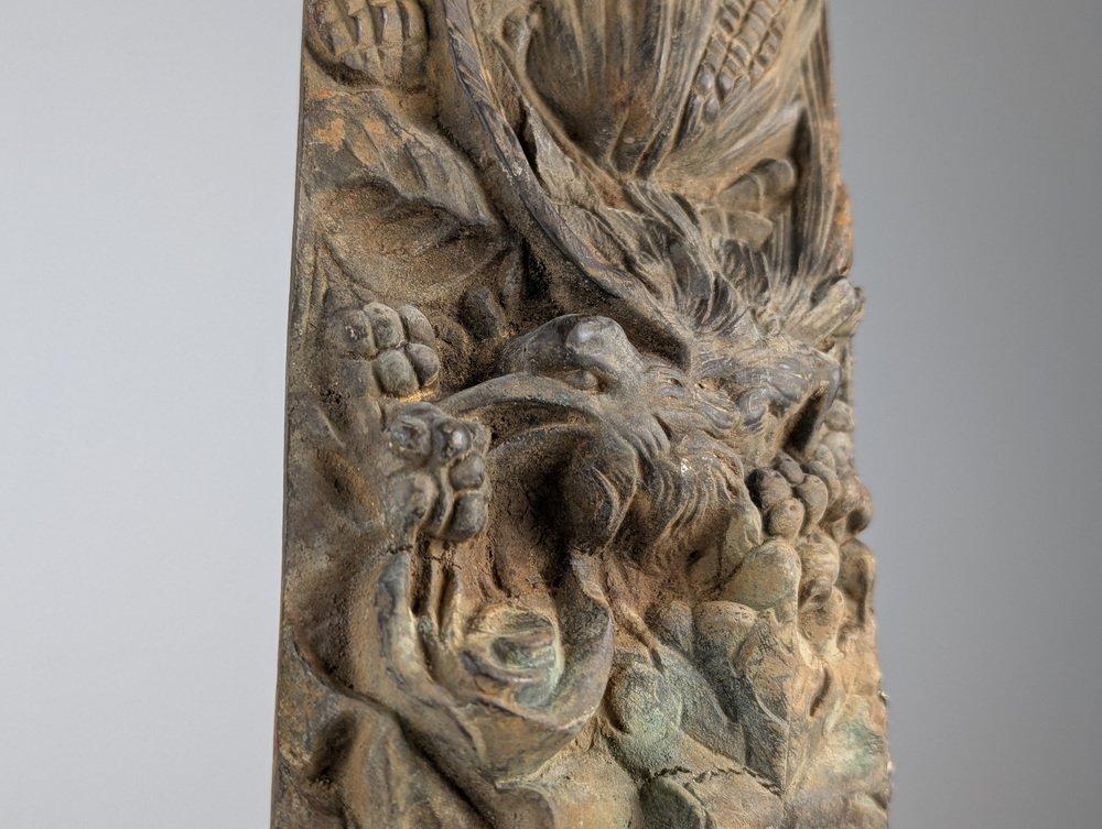 Antique Bronze Relief of Nature and Birds, 1900s for sale at Pamono