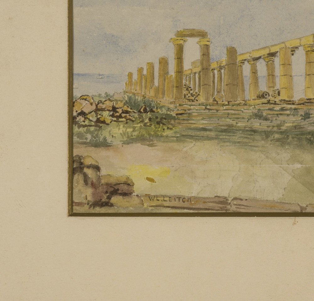 Italienischer Künstler, Grand Tour Landschaft, 1800er, Aquarell, Gerahmt bei Pamono kaufen