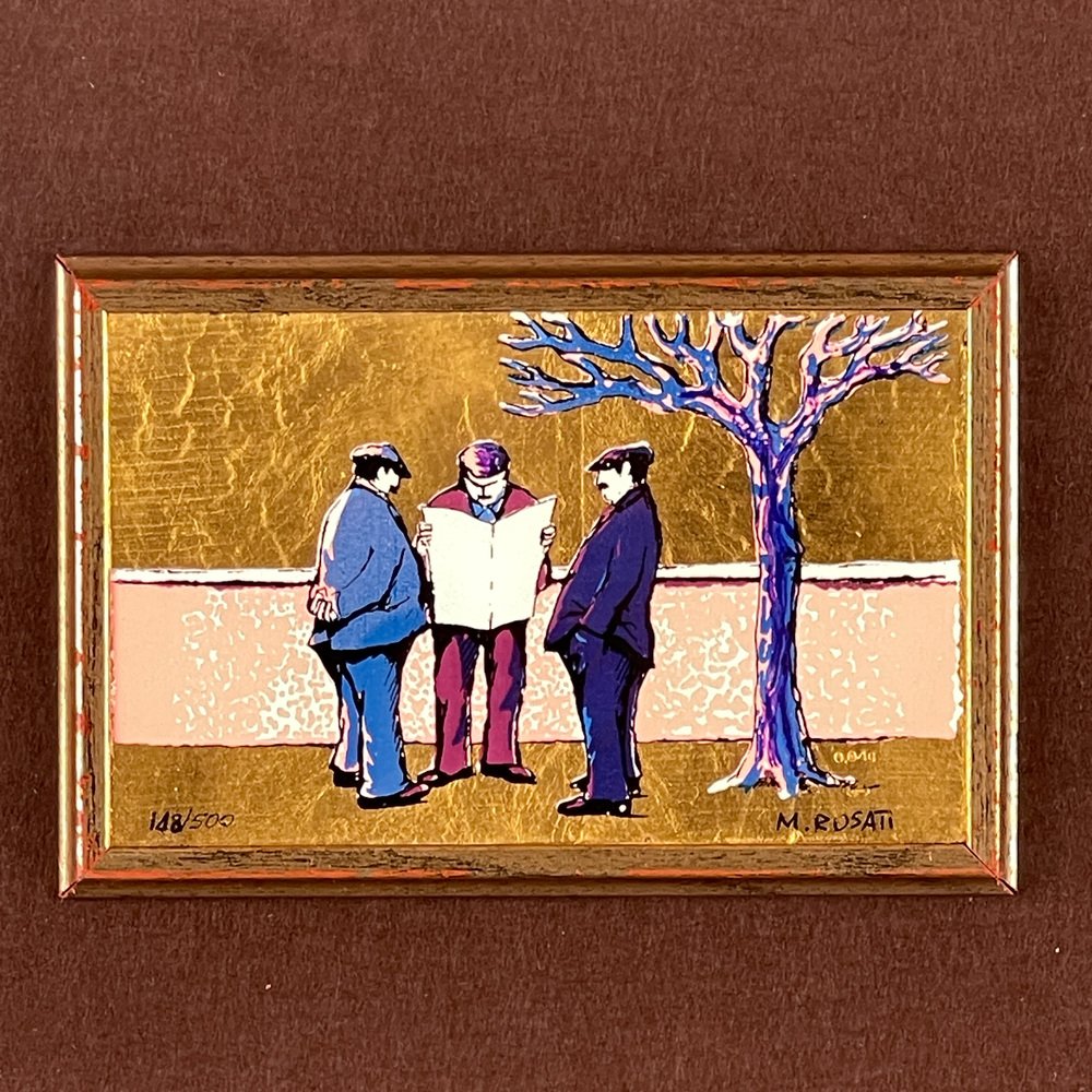 Mario Rosati, Notizio, 1983, Silkscreen Print for sale at Pamono