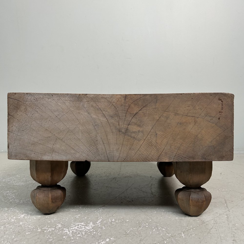 Go Board Low Keyaki Wood Table, Japan, 1920s for sale at Pamono
