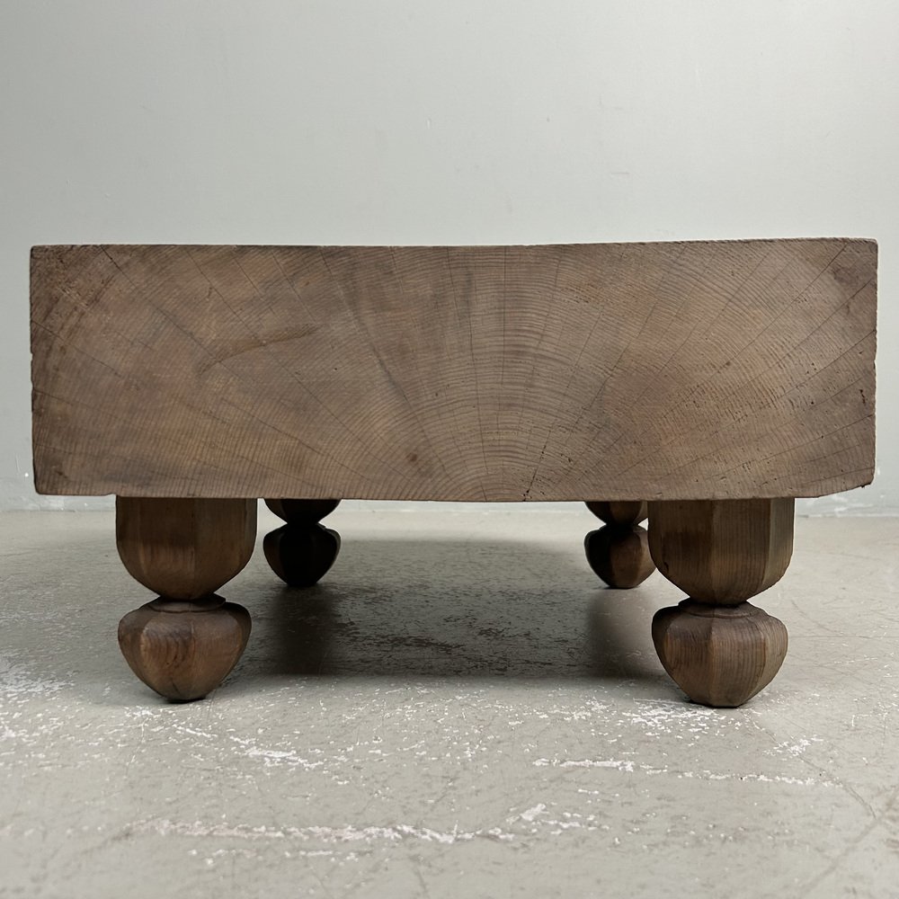 Go Board Low Keyaki Wood Table, Japan, 1920s for sale at Pamono