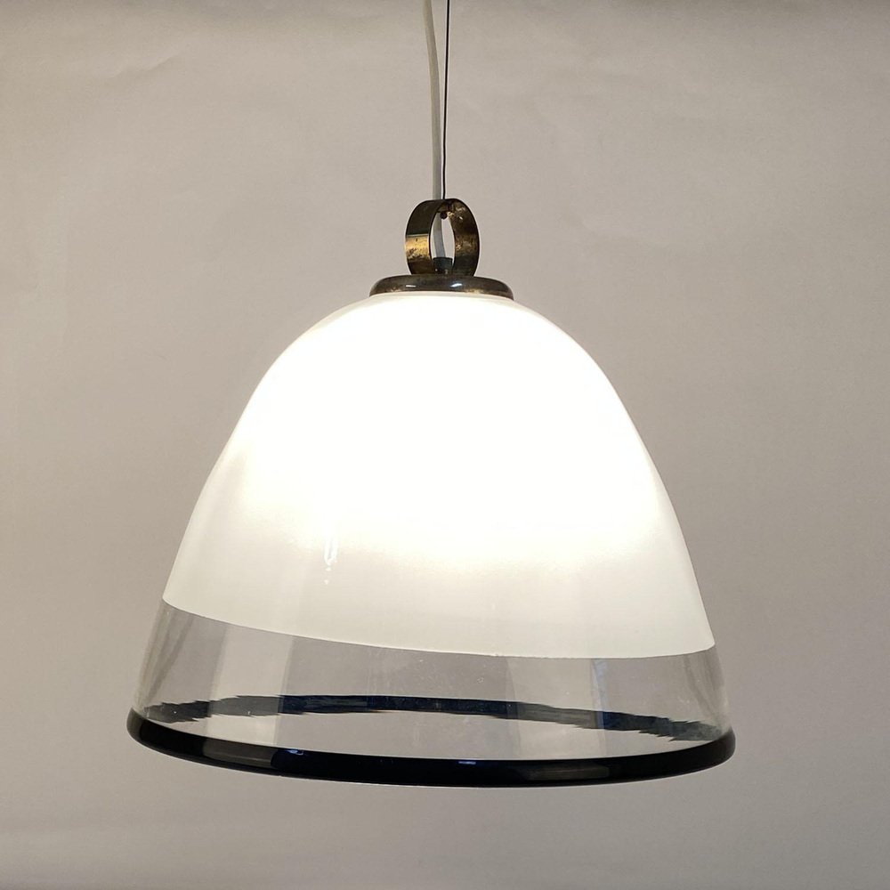 Large Glass Bell Shape Pendant Pendant by Renato Toso for Leucos Murano ...