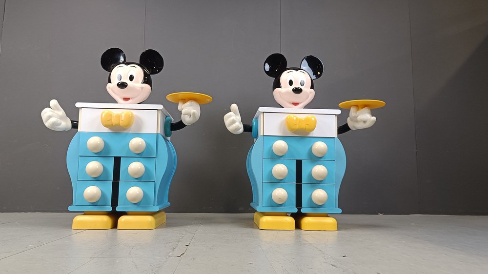 Mickey Mouse Chest of Drawers by Pierre Colleu, 1980s, Set of 2 for ...