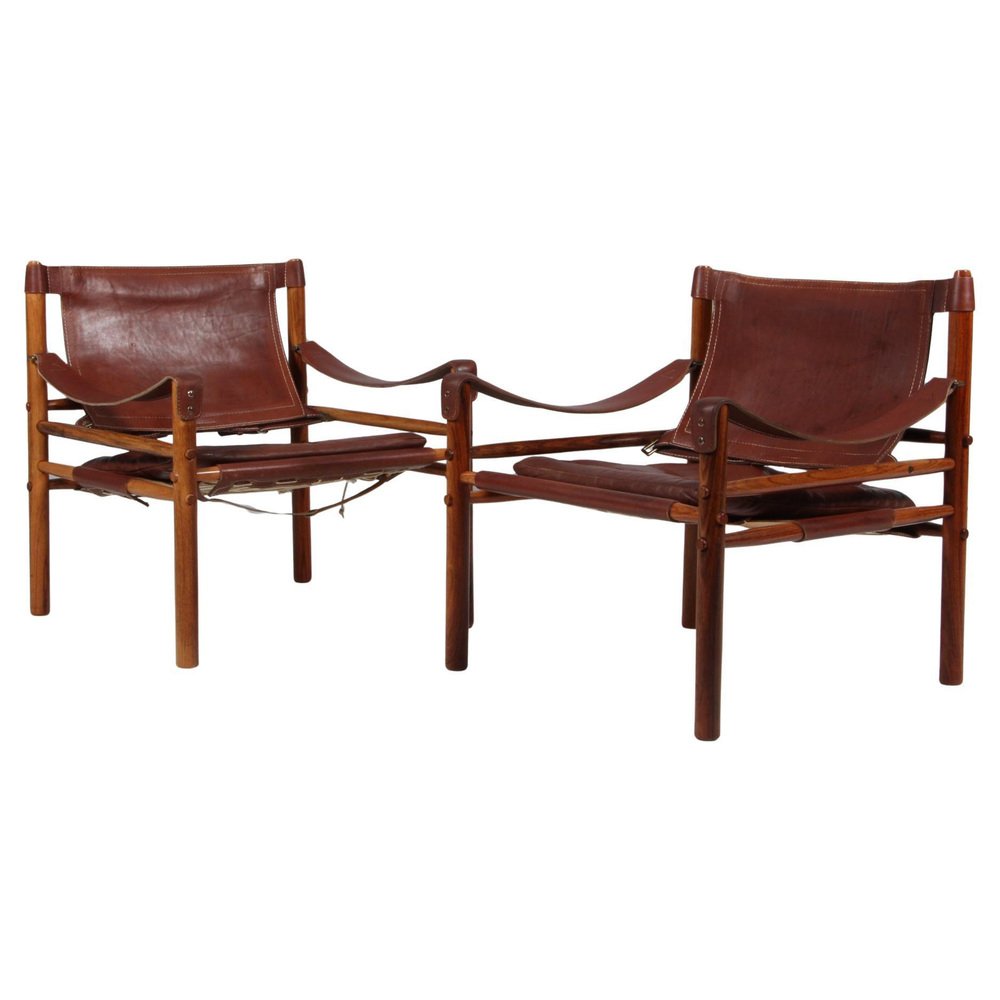 Sedie Safari modello Scirocco attribuite ad Arne Norell, anni '70, set di 2 in vendita su Pamono