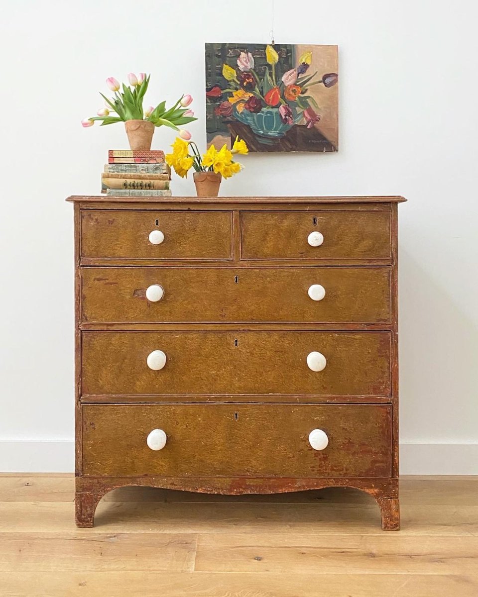 Victorian Scumbled Painted Chest of Drawers for sale at Pamono
