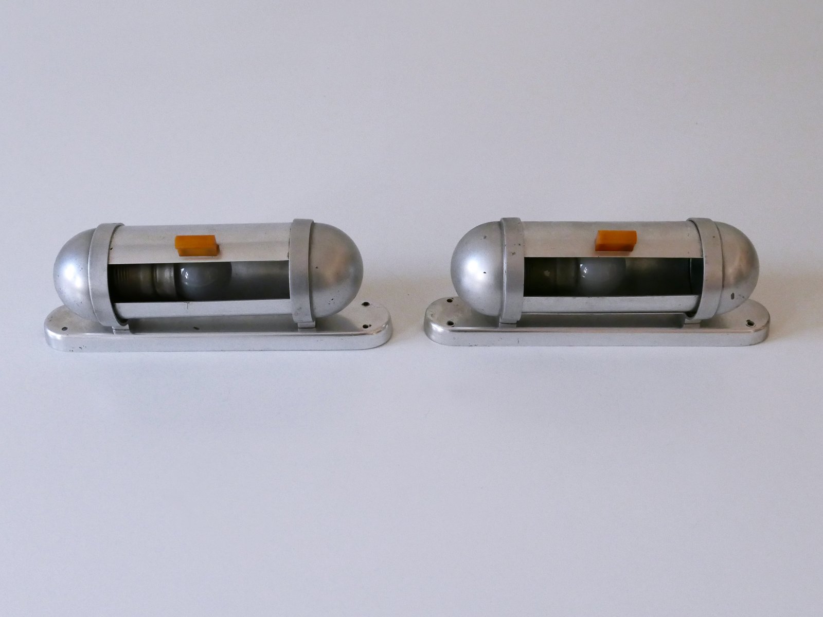Streamline Submarine Cabinet Sconces from König, Germany, 1940s, Set of ...