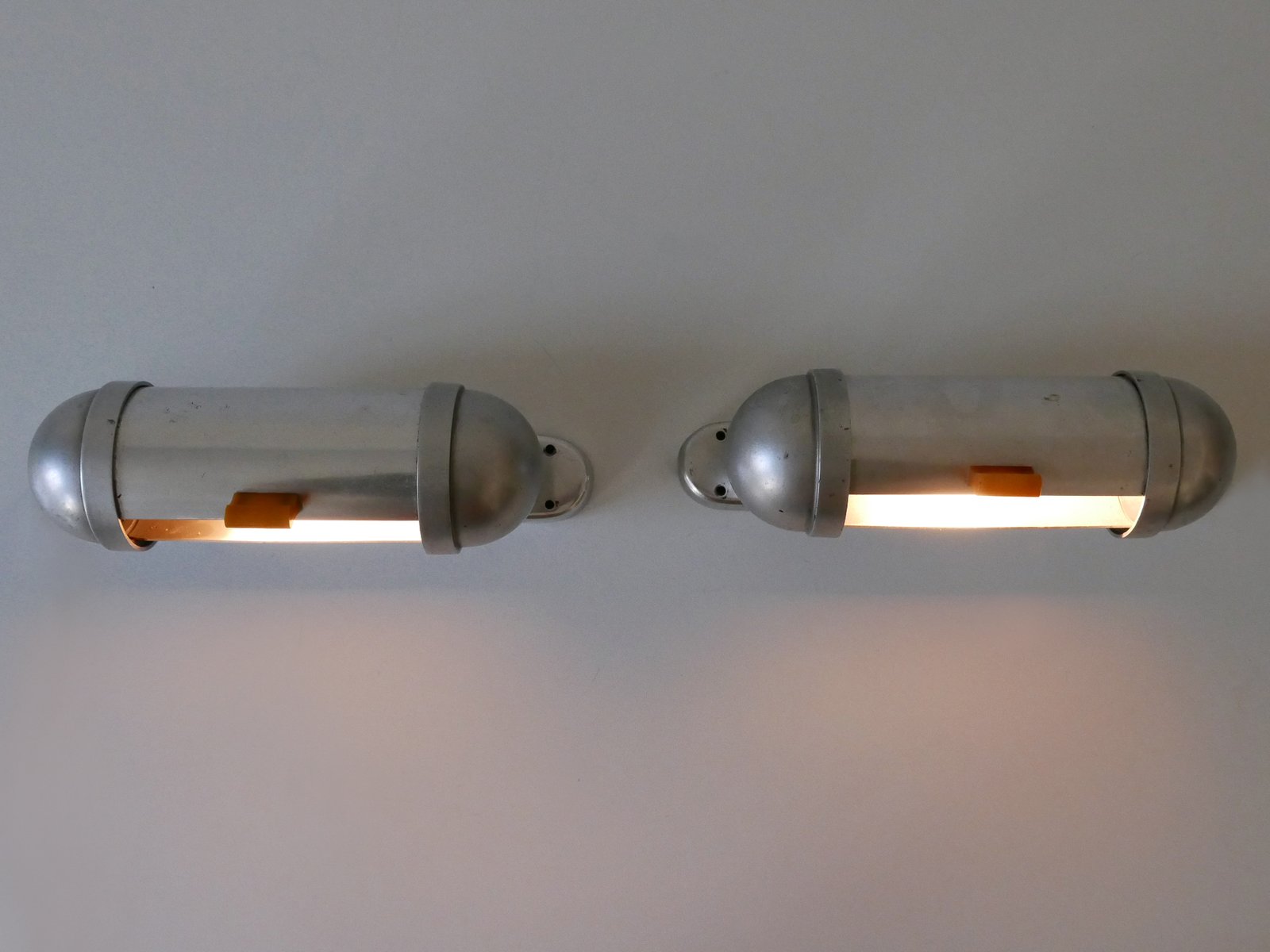 Streamline Submarine Cabinet Sconces from König, Germany, 1940s, Set of ...