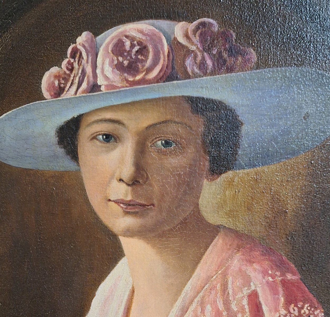 Portrait of a Lady, 1900s, Oil on Canvas & Plywood, Framed for sale at ...