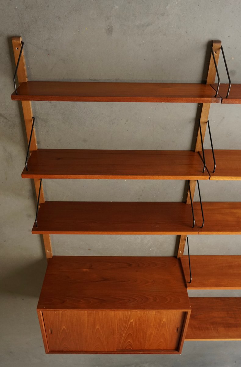Mid-Century Danish Teak Wall Unit by Poul Cadovius for Cado, 1960s for ...