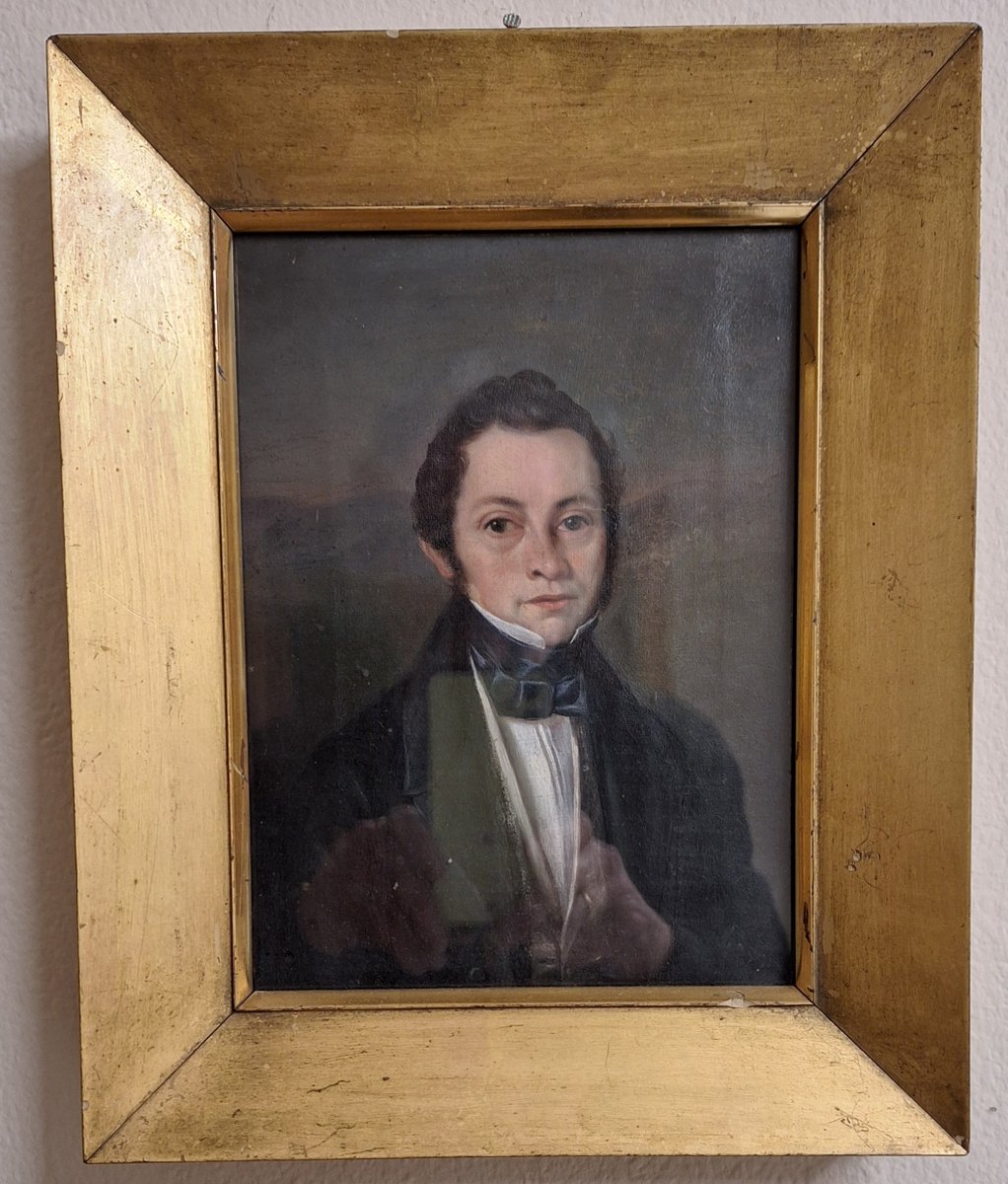 Portrait of a Young Man, 1860s, Oil on Canvas, Framed for sale at Pamono