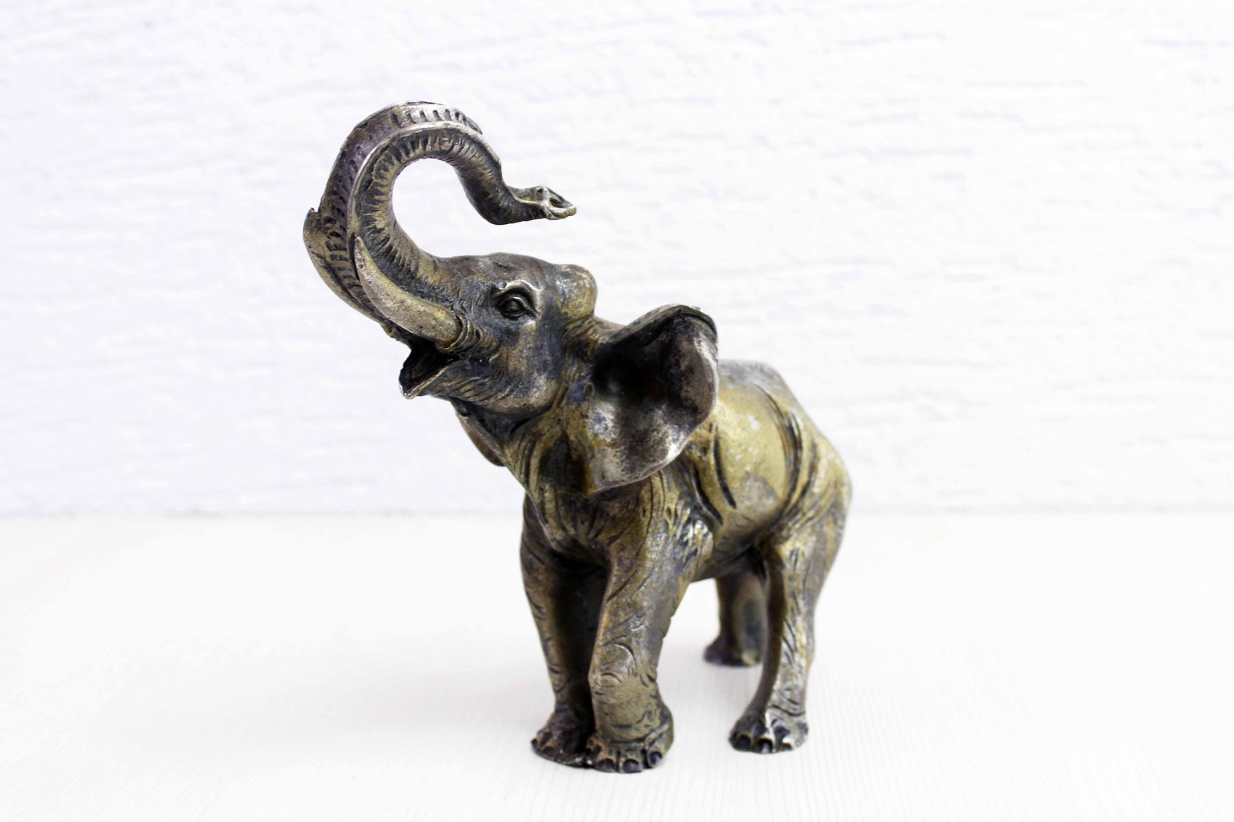 Mid-Century Metal Elephant Figurine, 1960s for sale at Pamono