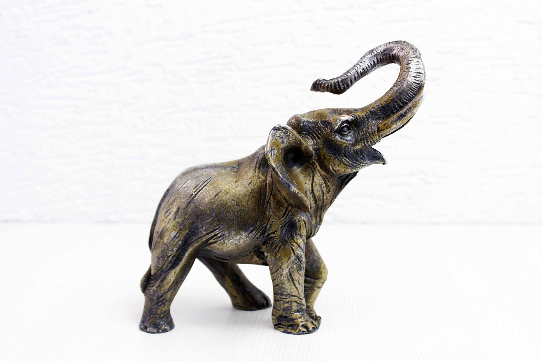 Mid-Century Metal Elephant Figurine, 1960s for sale at Pamono