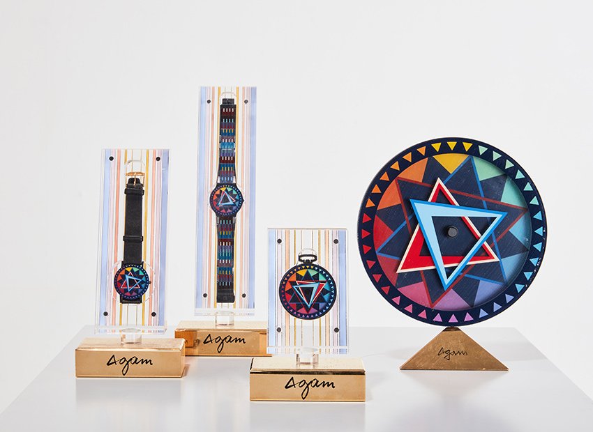 Limited Edition Watch Set by Yaacov Agam for Movado, 1989, Set of 4 for ...