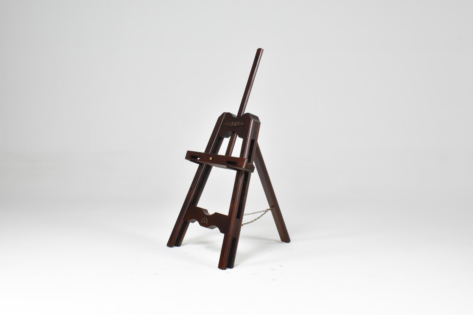 Italienische Klapptisch Staffelei aus Holz & Messing, 1970er bei Pamono ...