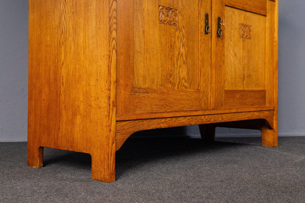 Art Nouveau Sideboard with Mirror Attachment for sale at Pamono