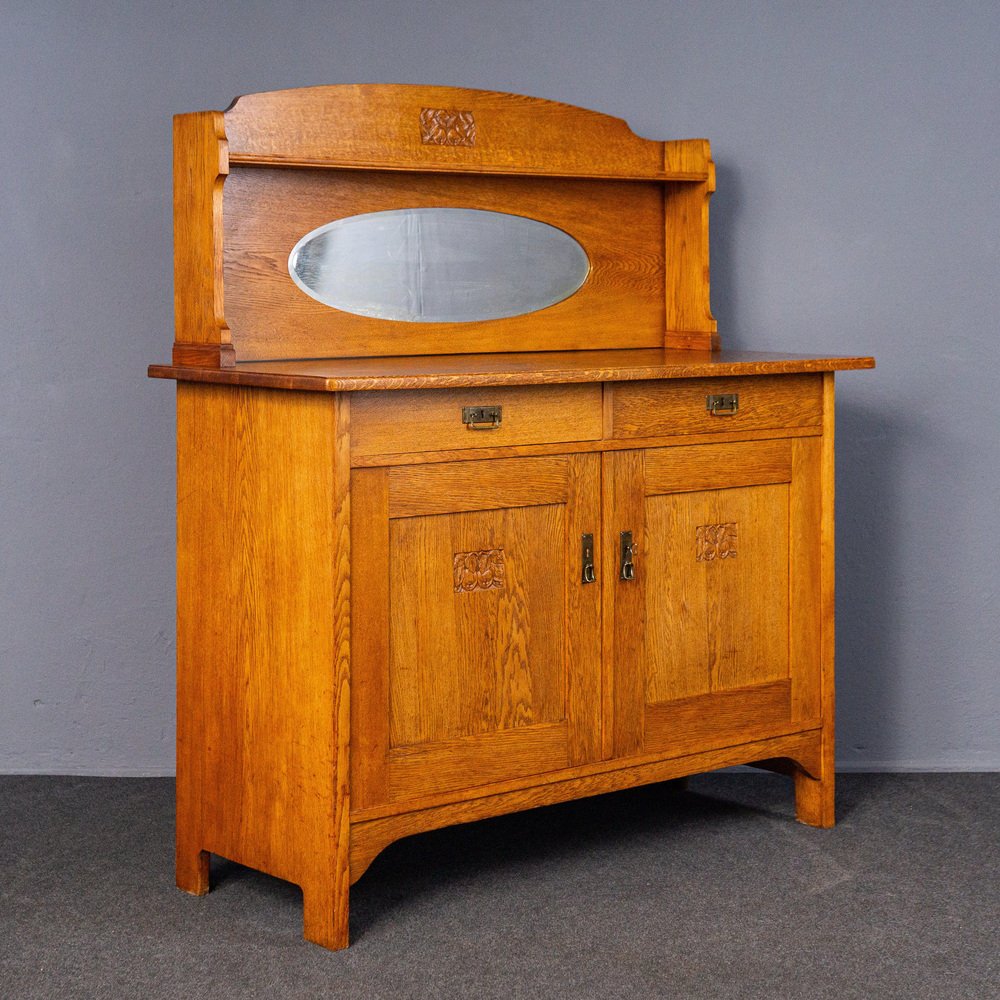 Art Nouveau Sideboard with Mirror Attachment for sale at Pamono