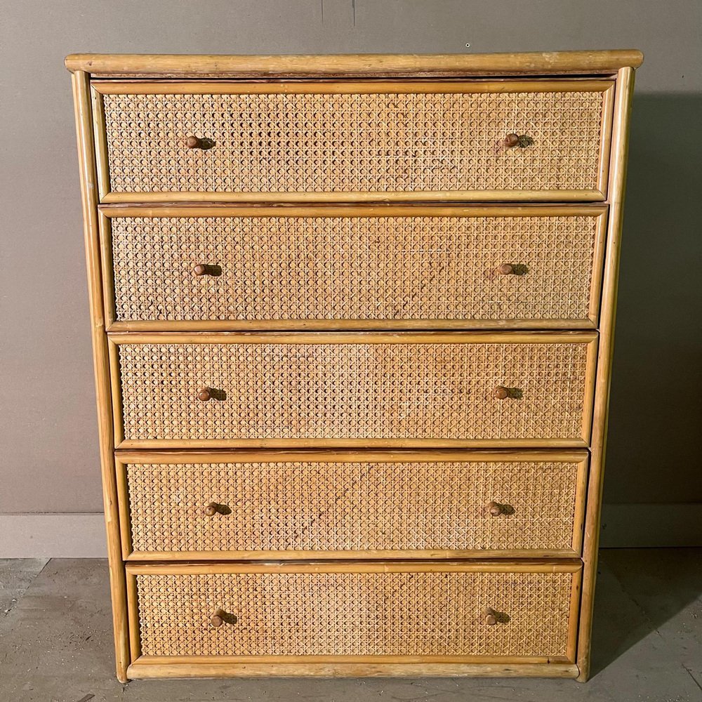 Cane Chest of Drawers for sale at Pamono