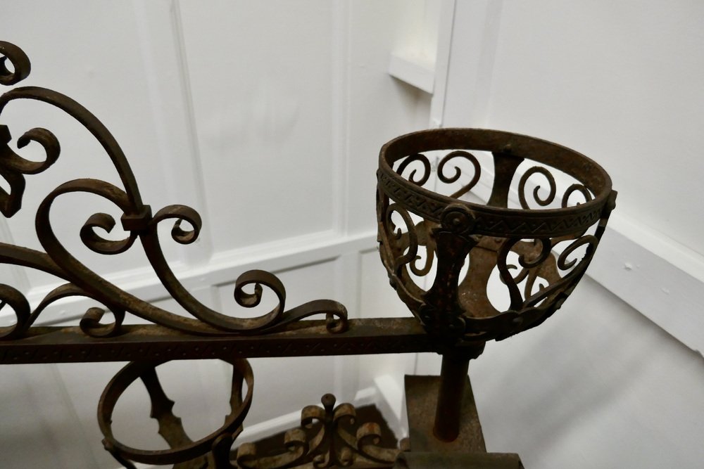 French Gothic Wrought Iron Manor House Fire Surround for sale at Pamono